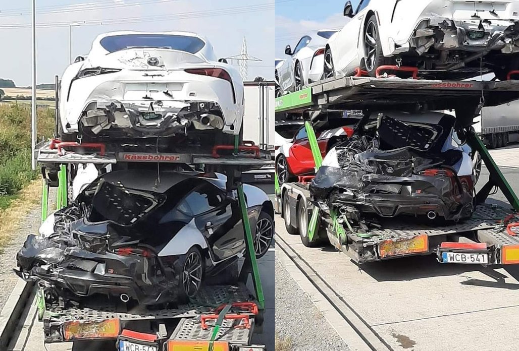 Truck crash destroys Toyota Supra shipment - Driven Car Guide