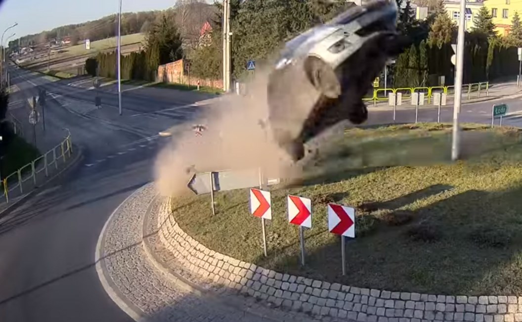 Watch: little Suzuki Swift launched into the air in jaw-drop - Driven ...