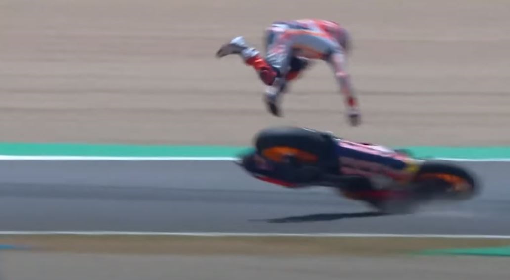 Watch: Spectacular MotoGP crash leaves six-time champion wit - Driven ...