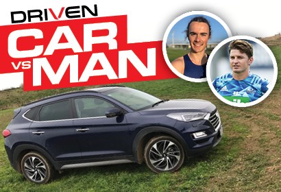 Car vs Man: Beating Beauden Barrett on the Bronco Test - Driven Car Guide