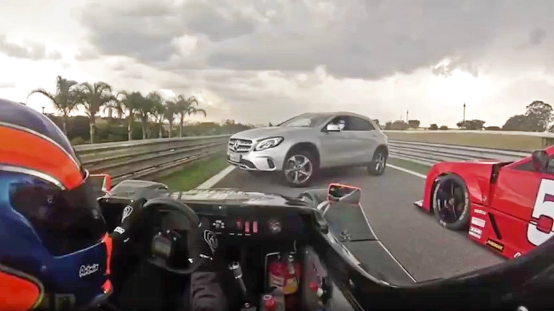 Watch: Confused driver ends up on race track, causes chaos i - Driven ...