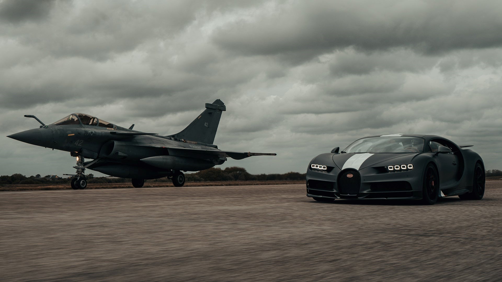 Watch: $5 million Bugatti races French fighter jet for ultim - Driven ...