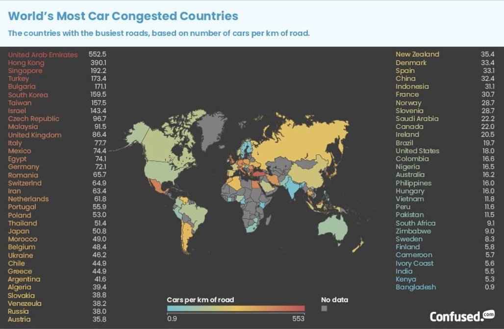 World's most congested roads revealed - Driven Car Guide