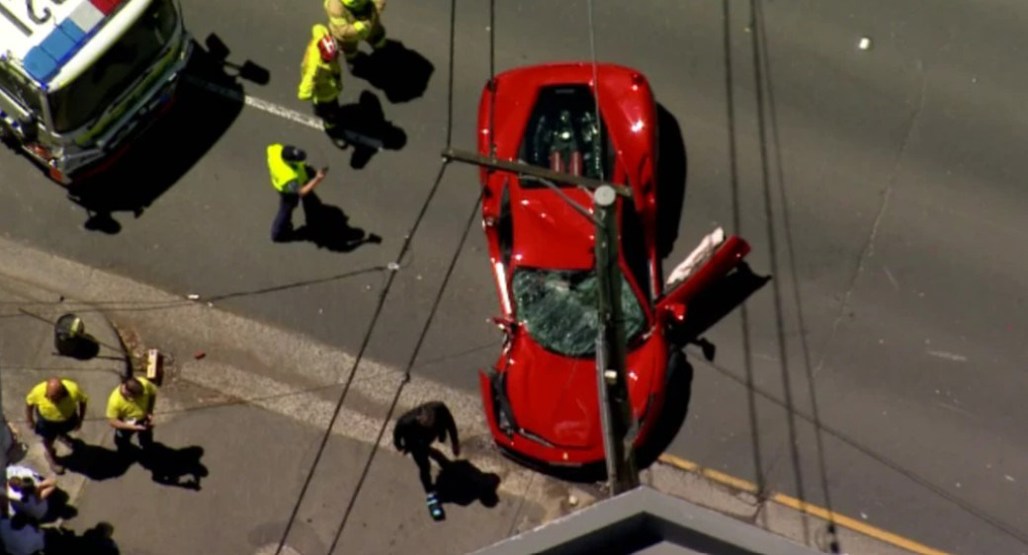 Watch: $400k Ferrari left a wreck following high-speed Sydne - Driven ...