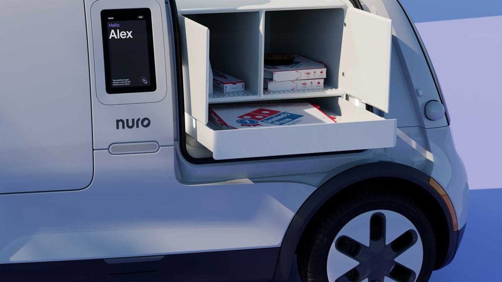 This self-driving delivery vehicle has airbags on the outsid - Driven ...