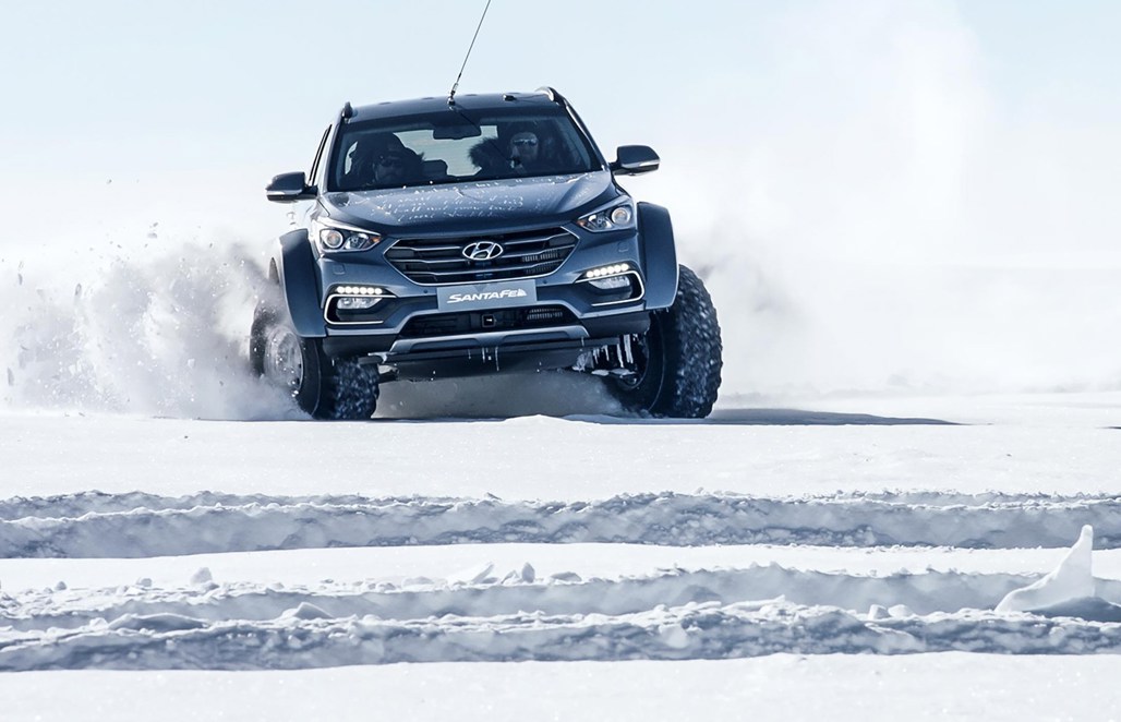 Hyundai Santa Fe: the first car to drive across Antarctica - Driven Car ...
