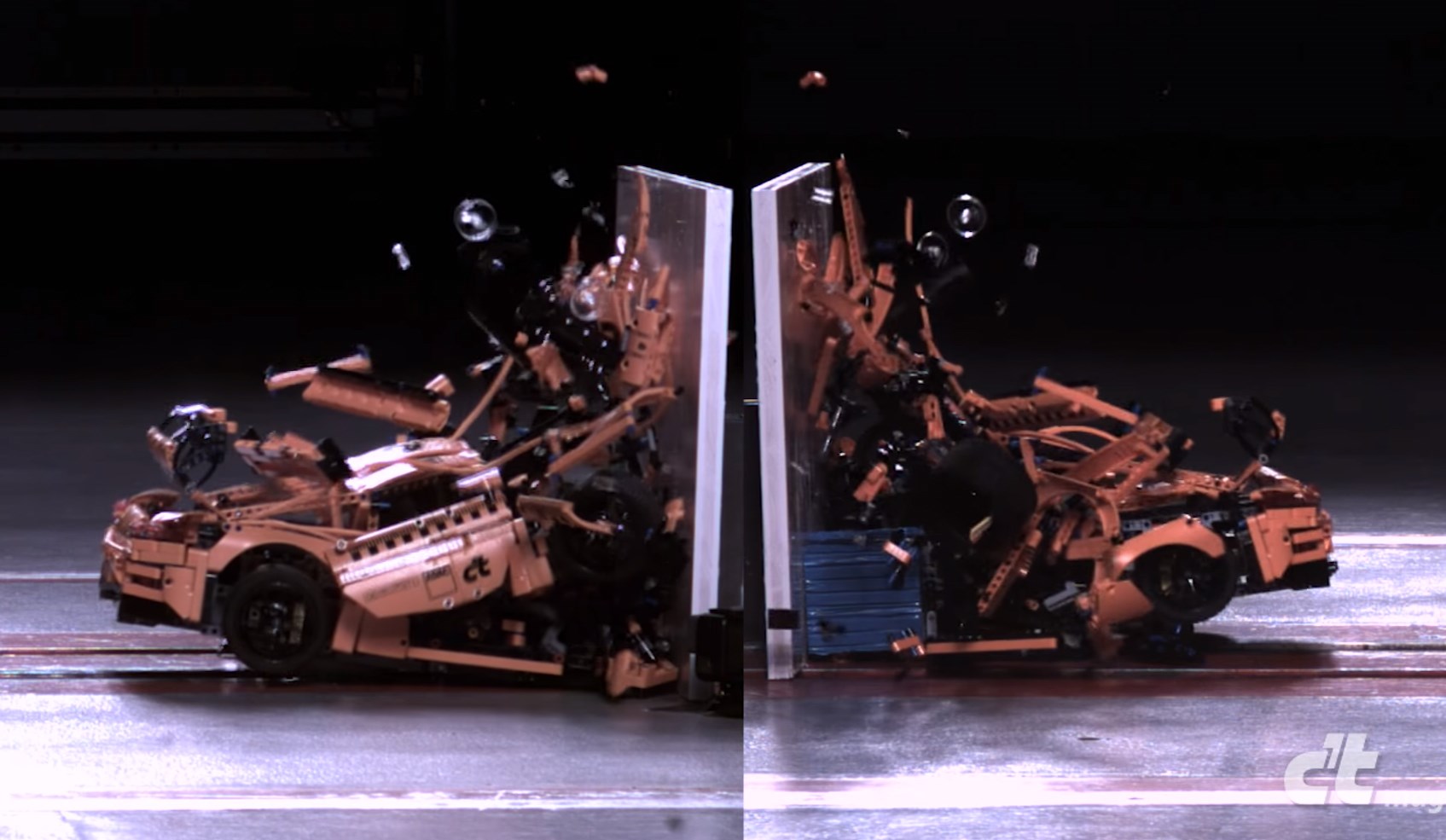 Lego Porsche crash test ends as spectacularly as you'd expec - Driven ...