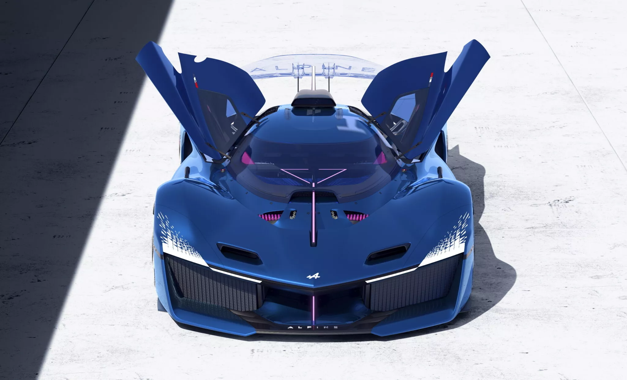 Alpine's Alpenglow HY6 hydrogen concept features a twin-turbo V6 ...