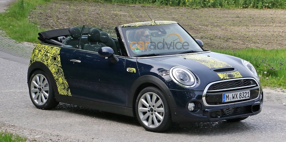 2016 Mini Cooper S Cabrio spied with top down - Driven Car Guide