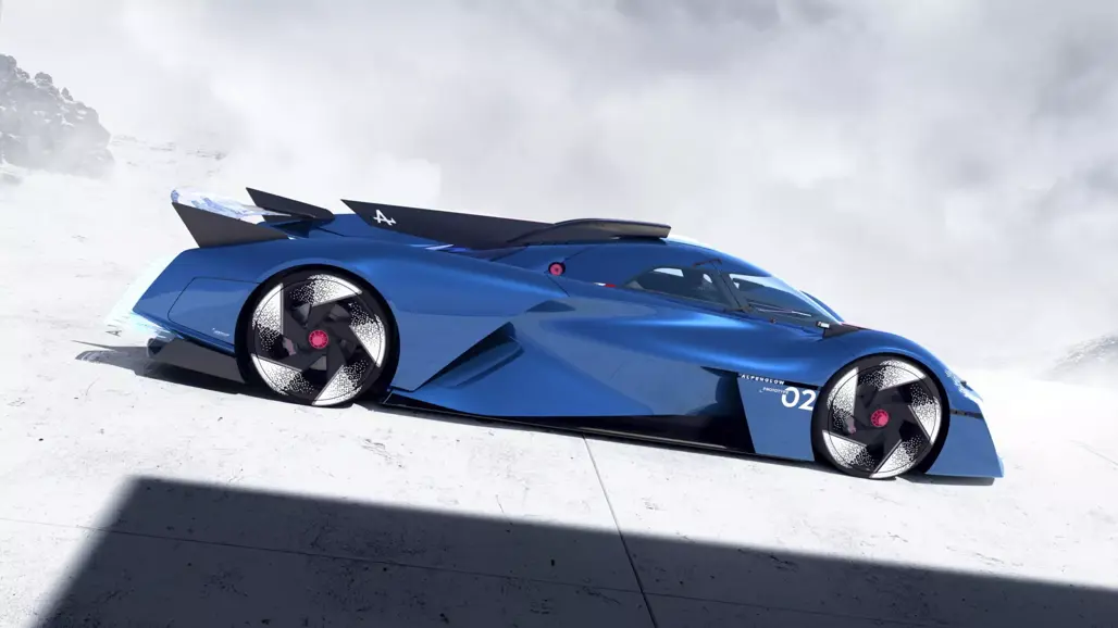 Alpine's Alpenglow HY6 hydrogen concept features a twin-turbo V6 ...