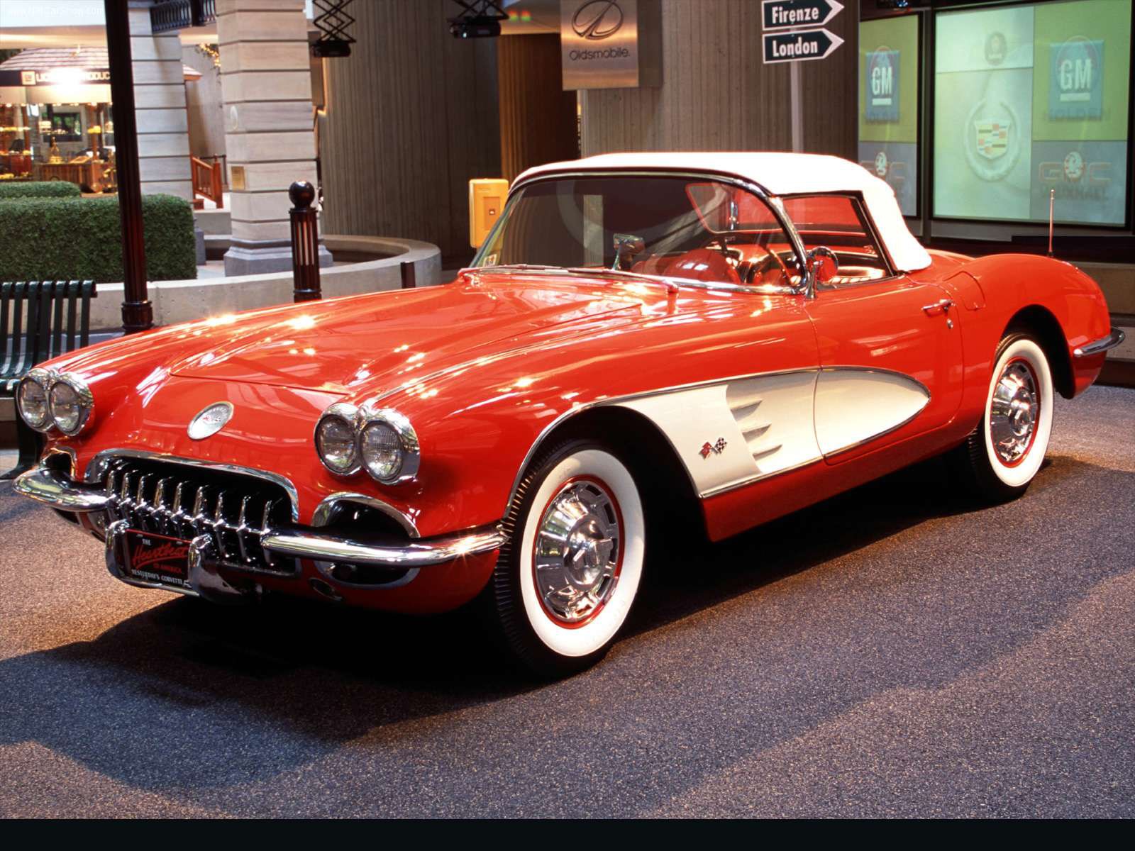 George Clooney and his 1958 red Corvette - Driven Car Guide