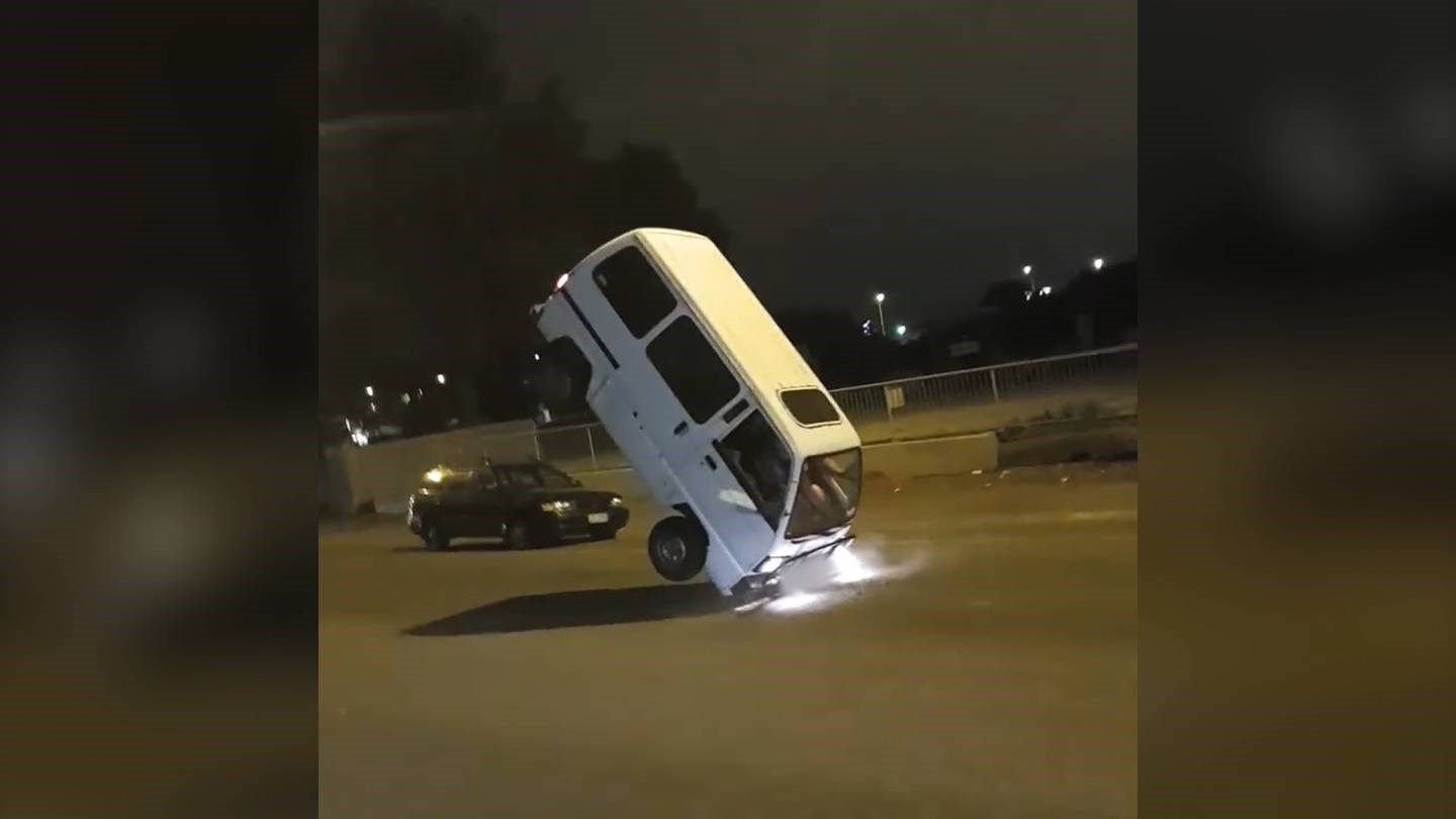 'Last van standing': Van caught performing 'hilarious' trick - Driven ...