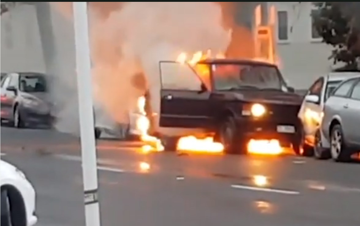 Watch Car Bursts Into Flames In Hamilton During Morning Tra Driven