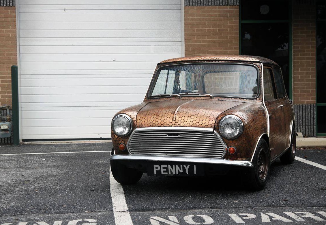 Formerly famous Mini coated in coins for The Beatles up for - Driven ...