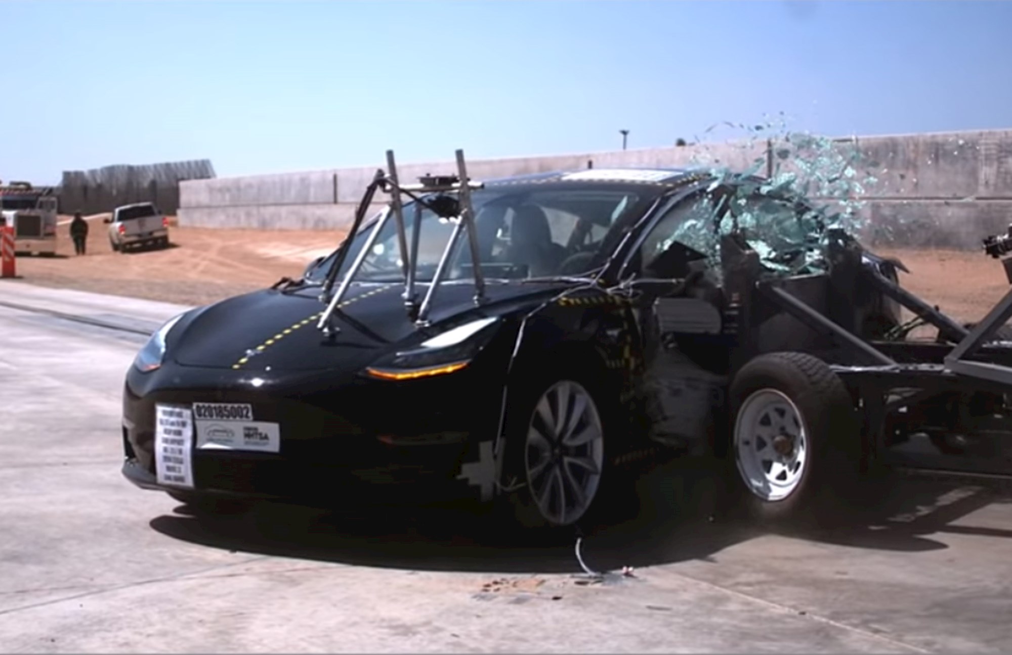 Watch: Tesla Model 3 gets battered and bruised in slo-mo cra - Driven ...