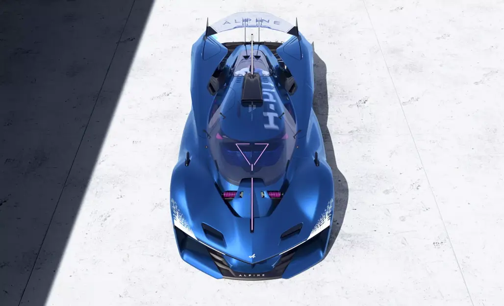 Alpine's Alpenglow HY6 hydrogen concept features a twin-turbo V6 ...