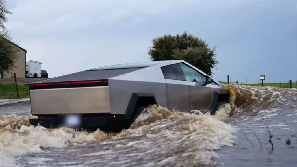 Tesla Cybertruck braves deep waters in real-world test - Driven Car Guide